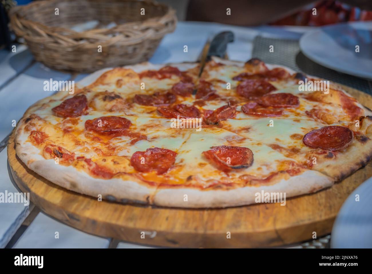 Bacco Beach Italian Restaurant Stock Photo - Alamy