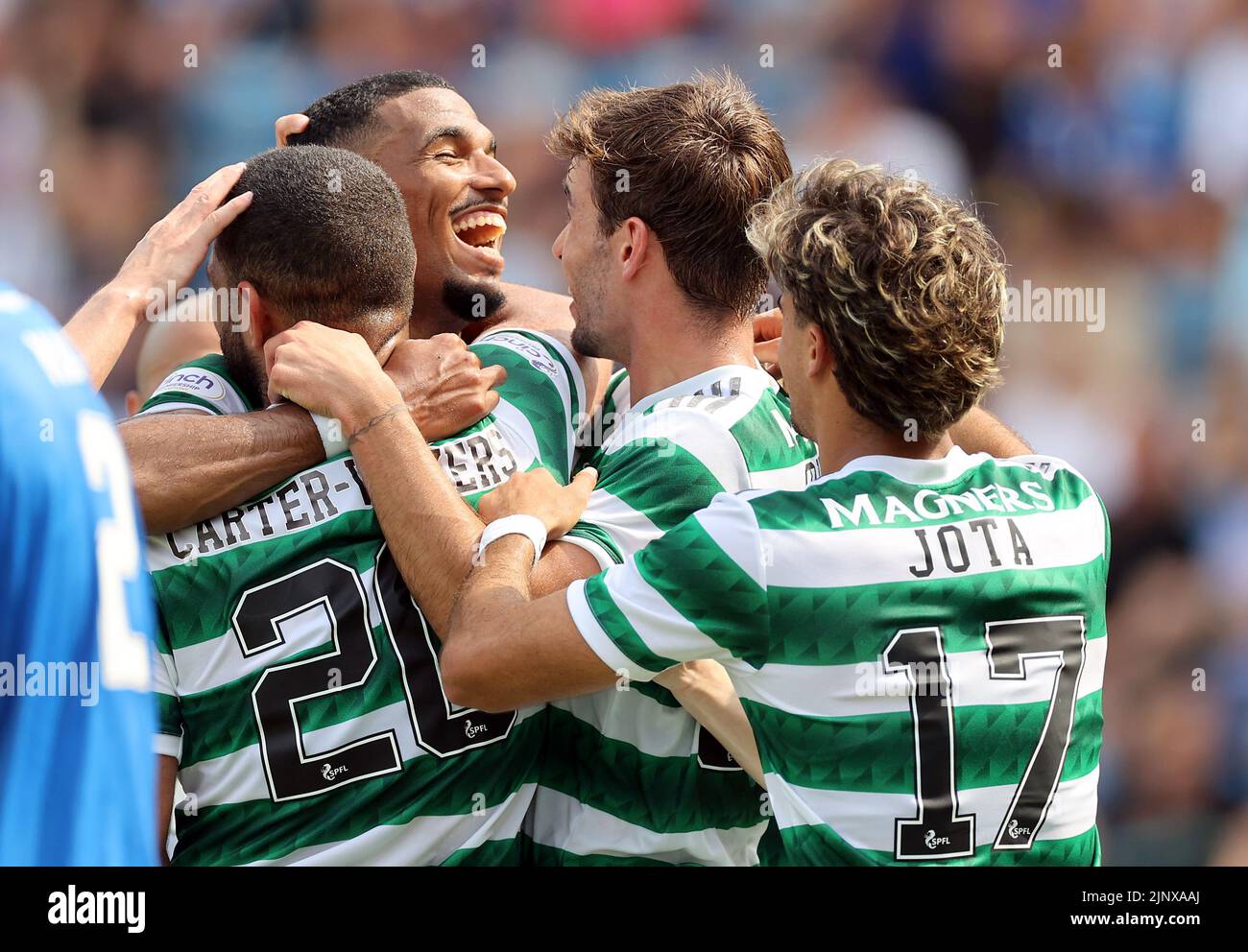 Celtic’s Moritz Jenz celebrates scoring their side's third goal of the ...