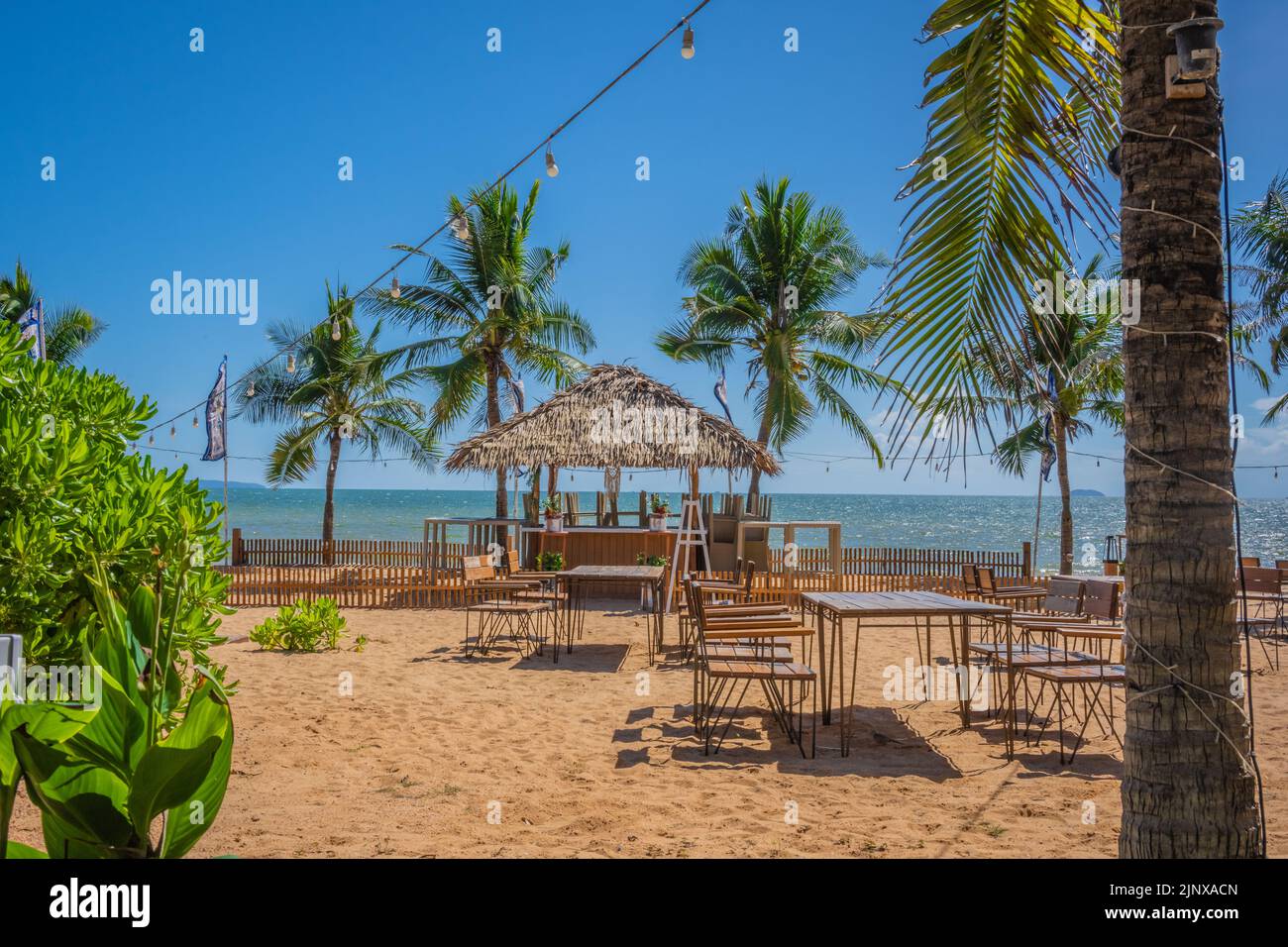 Bacco Beach Italian Restaurant Stock Photo - Alamy