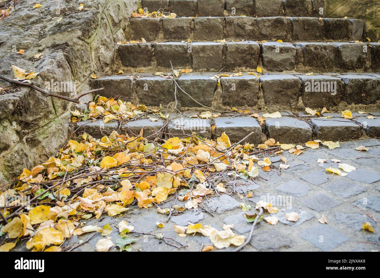 Pecs, Hungary - October 06, 2018: Old stairs in Pecs, Hungary Stock ...