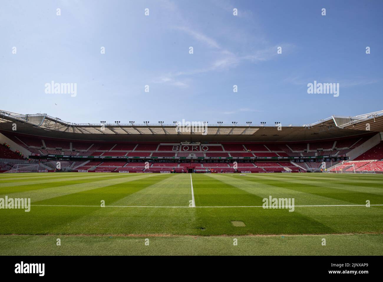 General view inside The Riverside Stadium ahead of this afternoon's ...