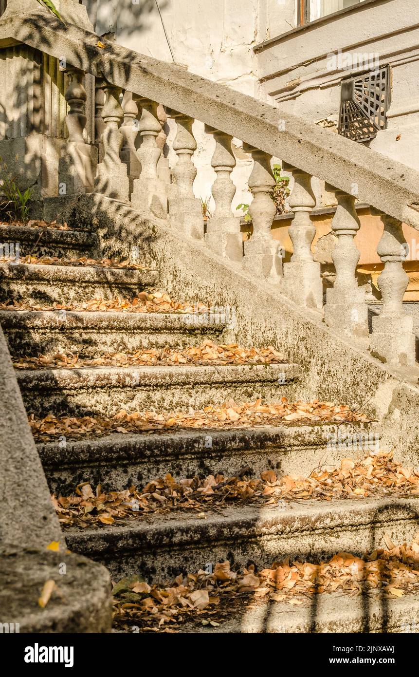 Pecs, Hungary - October 06, 2018: Old stairs in Pecs, Hungary Stock ...