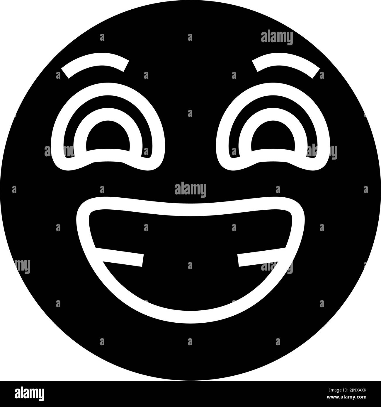 smile emoji glyph icon vector illustration Stock Vector Image & Art - Alamy