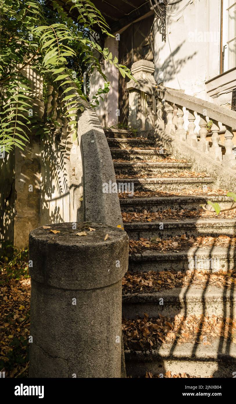 Pecs, Hungary - October 06, 2018: Old stairs in Pecs, Hungary Stock ...