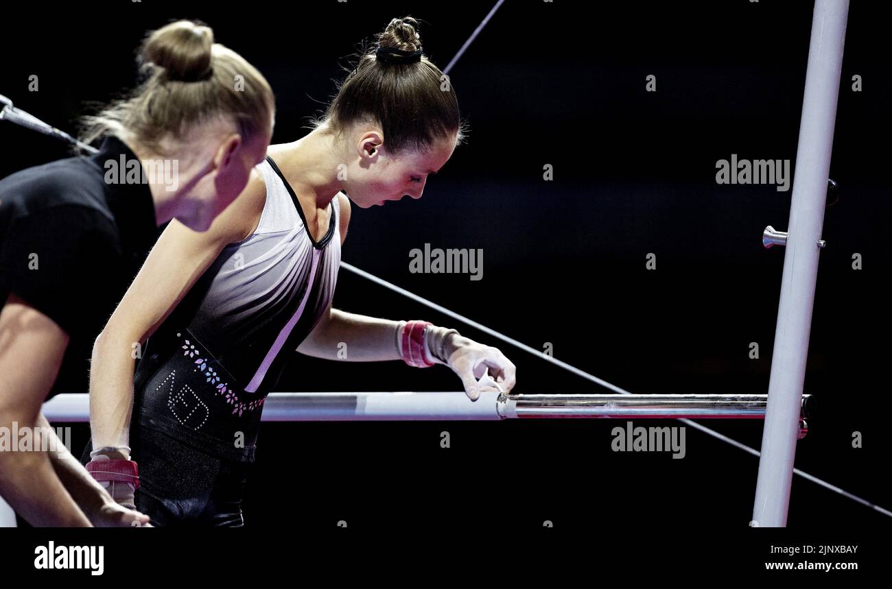 MUNICH - Naomi Visser is preparing for the apparatus final gymnastics ...