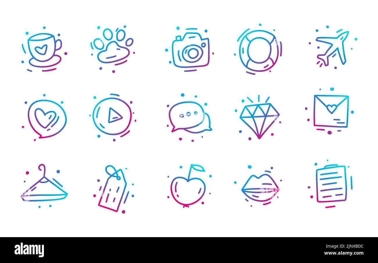 Doodle icon sketch infographic cute vector illustration. concept ...