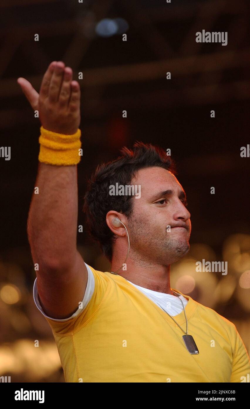 ANTHONY COSTA, BLUE, PARTY ON THE PITCH, BOURNEMOUTH 1-08-04 PIC MIKE ...