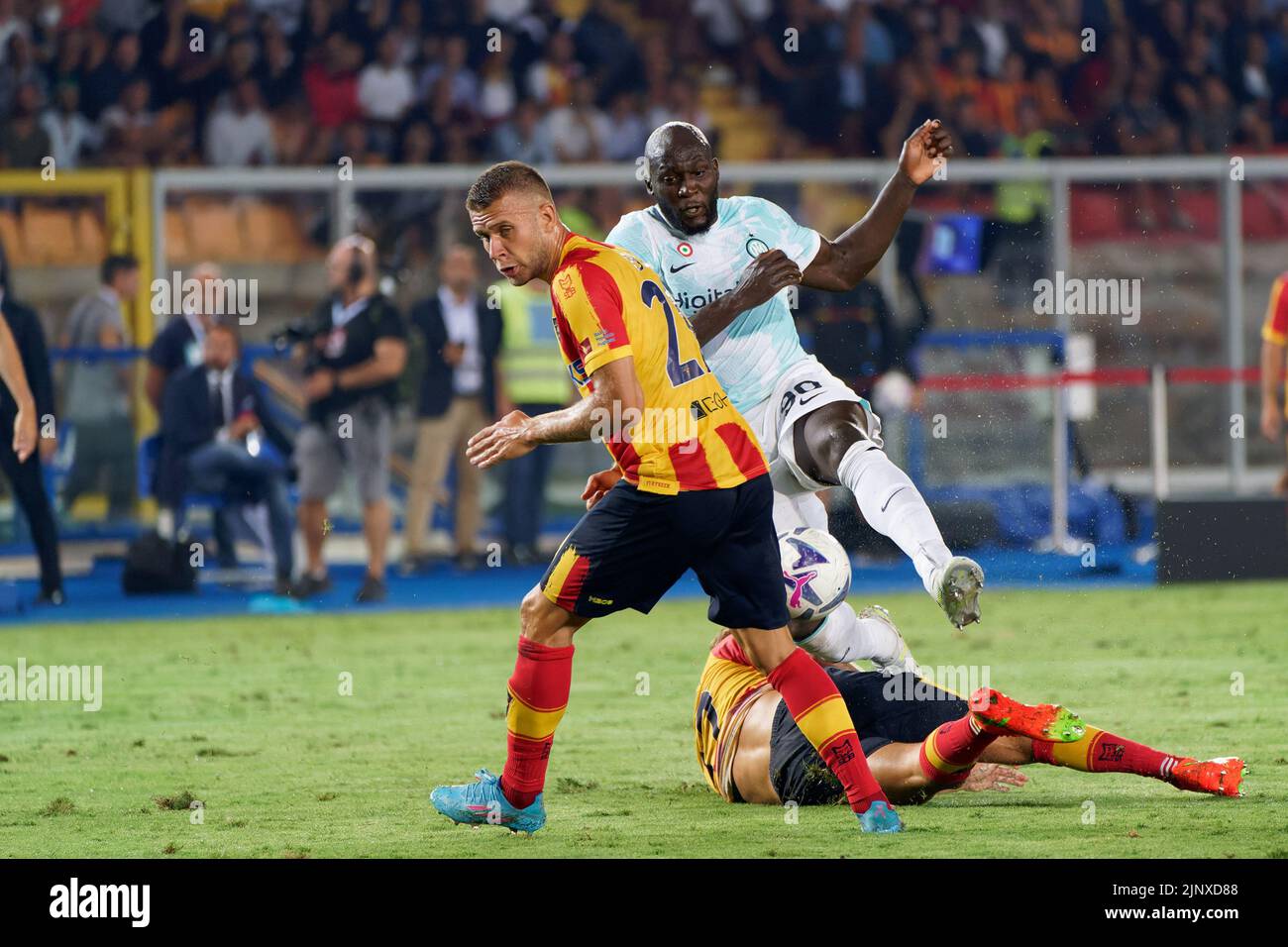 Via Del Mare stadium, Lecce, Italy, August 13, 2022, Romelu Lukaku (FC ...