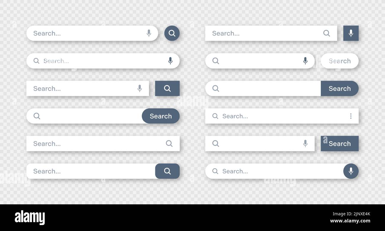 Various Search Bar Templates Internet Browser Engine With Search Box Address Bar And Text 