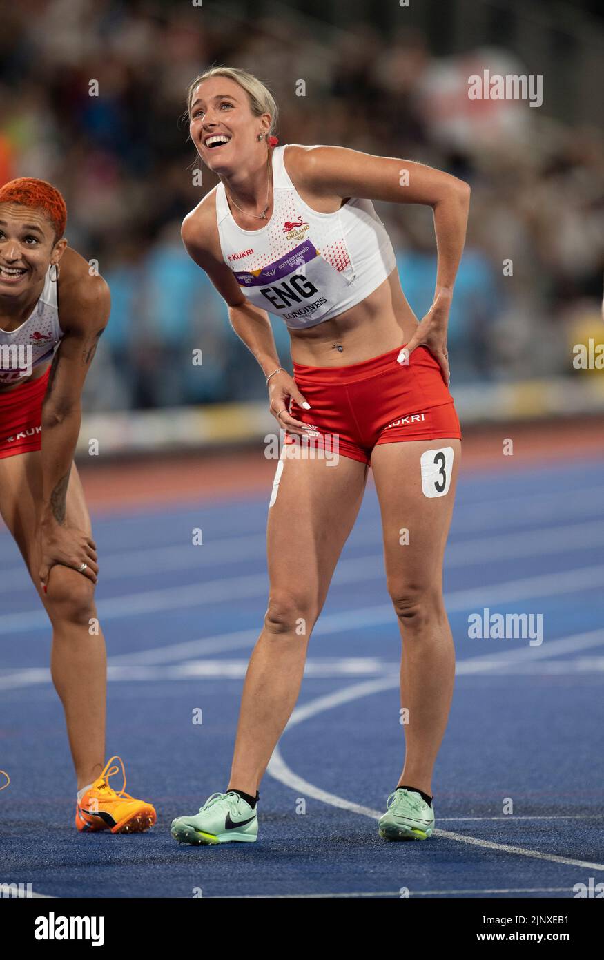 Jessie Knight of England celebrating after competing in the women’s ...