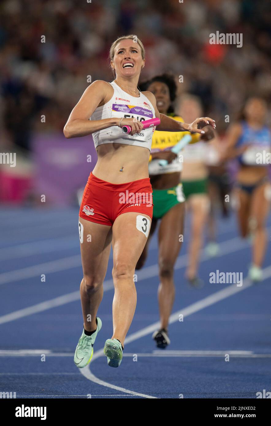Jessie Knight of England competing in the women’s 4x400m final at the ...