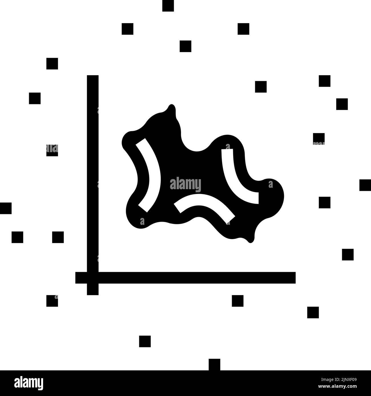 uneven borders mole melanoma glyph icon vector illustration Stock ...