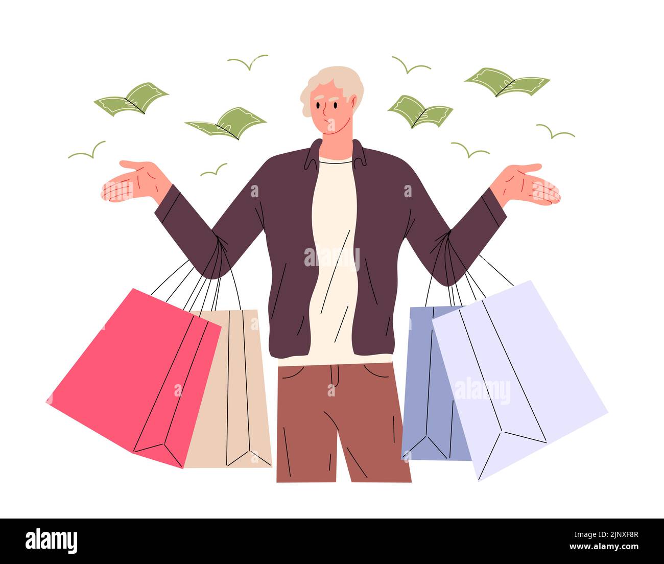 Spending spent spend Stock Vector Images - Alamy