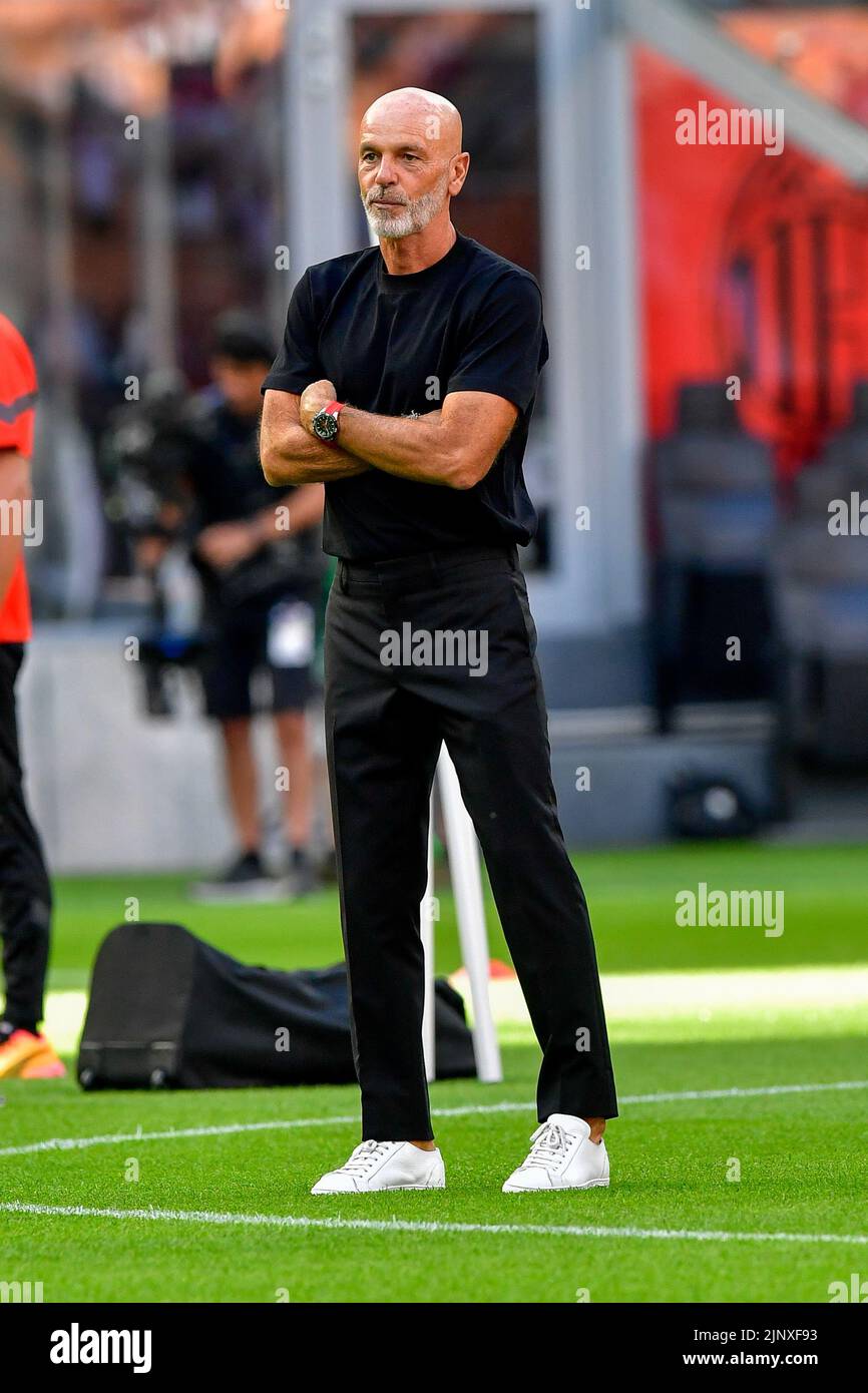Milano, Italy. 13th Aug, 2022. Manager Stefano Pioli of AC Milan seen ...
