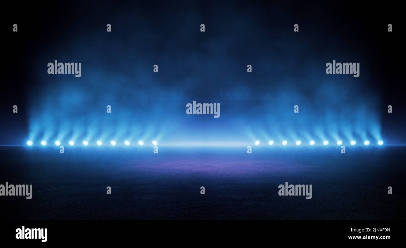 Neon futuristic copy space scene with light beams up. Futuristic ...