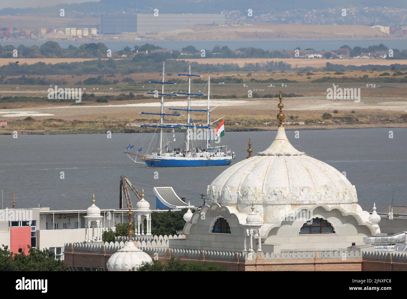 Gravesend, United Kingdom. 14th August 2022. Indian sail training ship ...