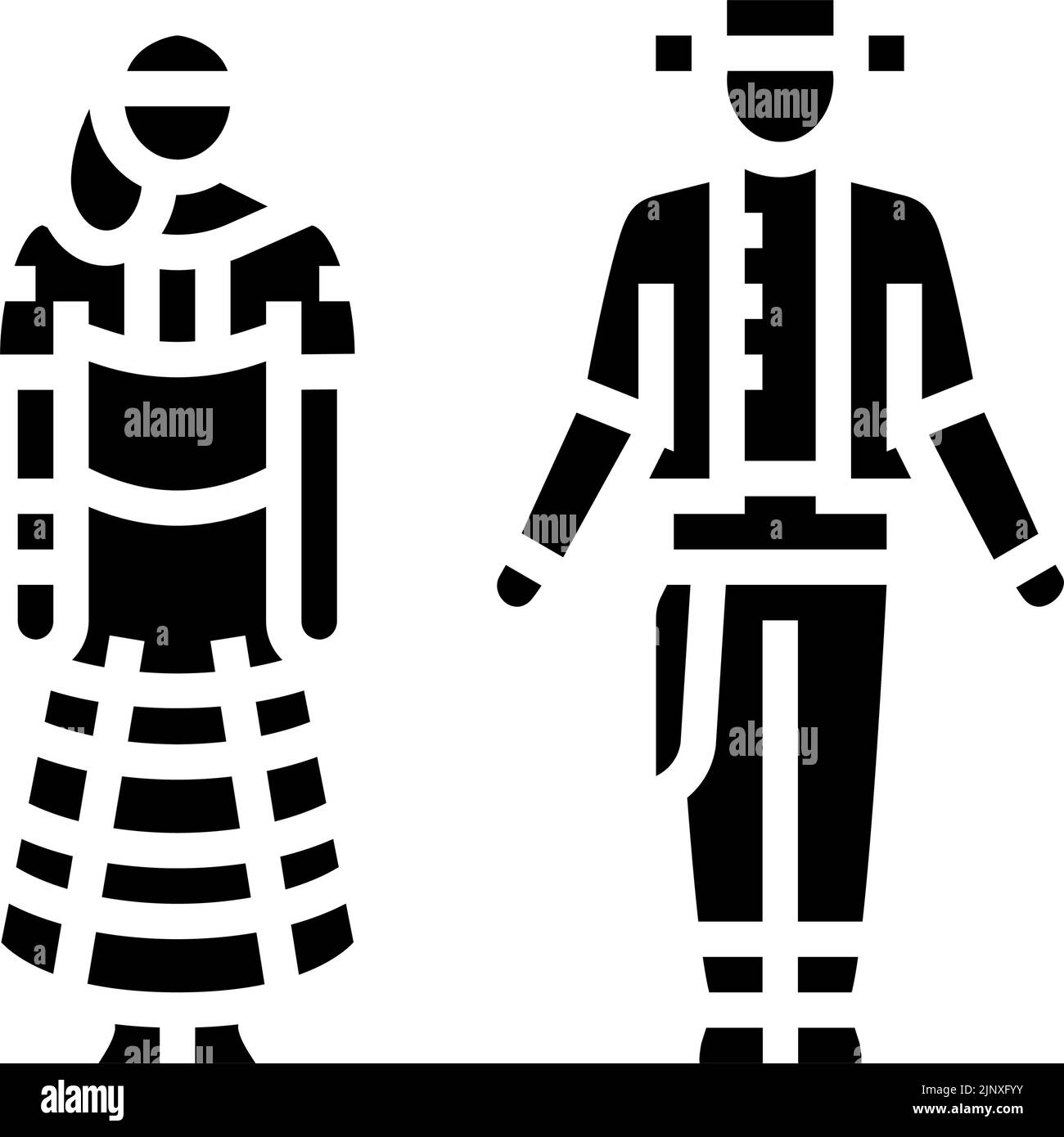 scotland national clothes glyph icon vector illustration Stock Vector ...