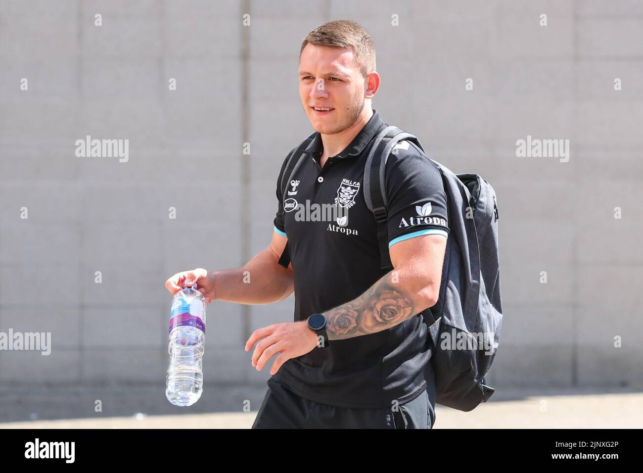 Jordan Lane #13 of Hull FC arrives at the MKM Stadium Stock Photo - Alamy