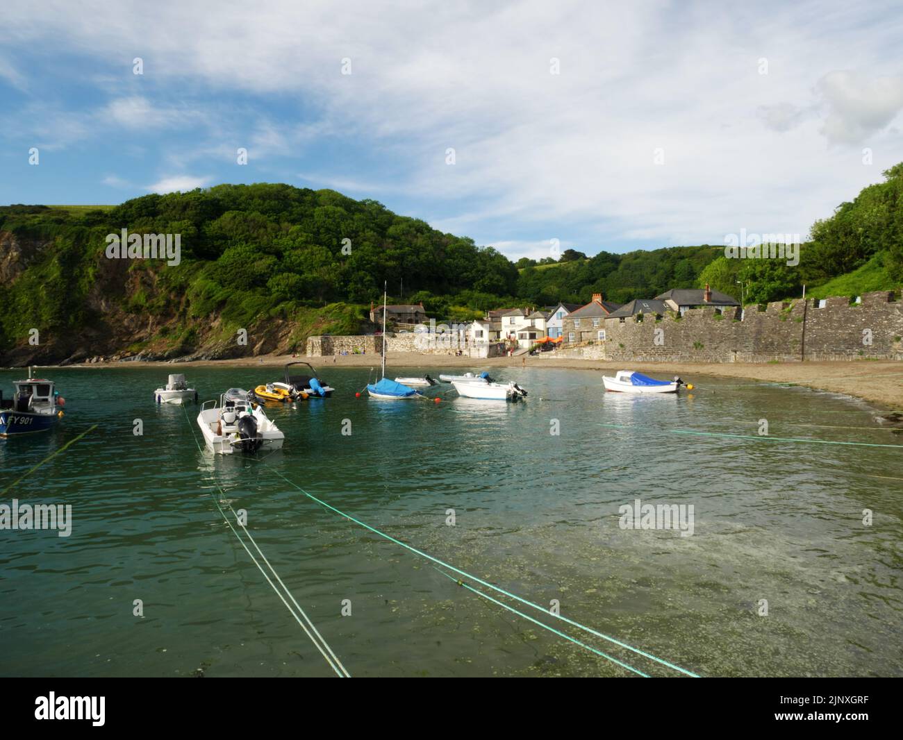 The beach, Polkerris, near Fowey, Cornwall Stock Photo - Alamy