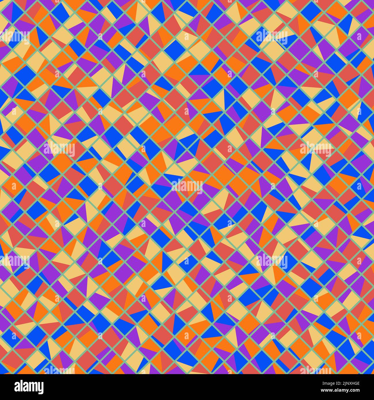 Colorised Rhombuses tiles tessellation pattern illustration Stock ...