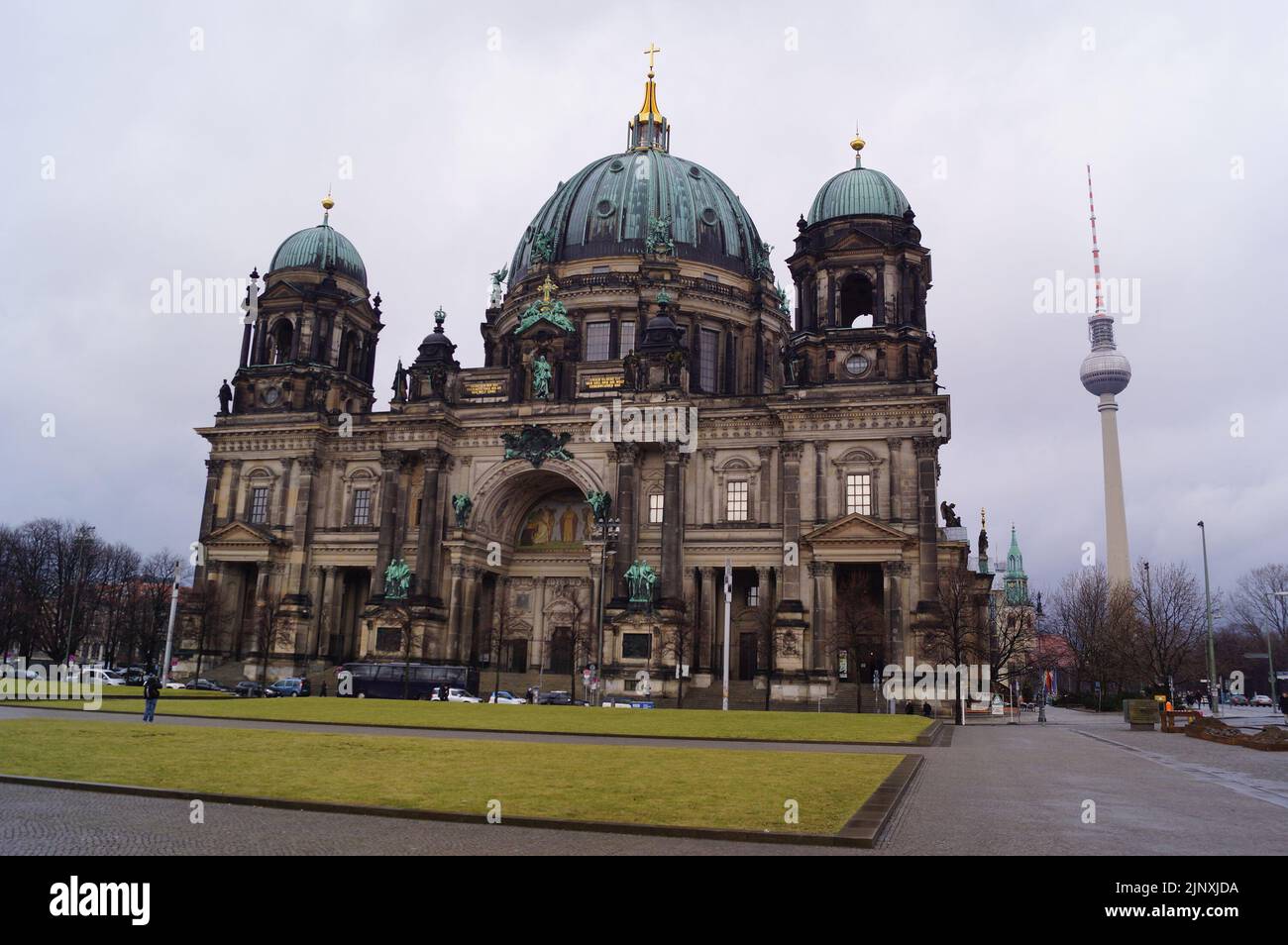 Berlin, Germany: facade of Berlin Cathedral, Evangelical church on the ...