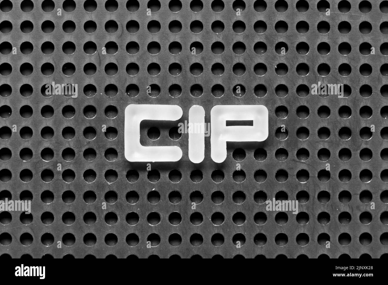 White alphabet letter in word CIP (Abbreviation of Carriage and ...