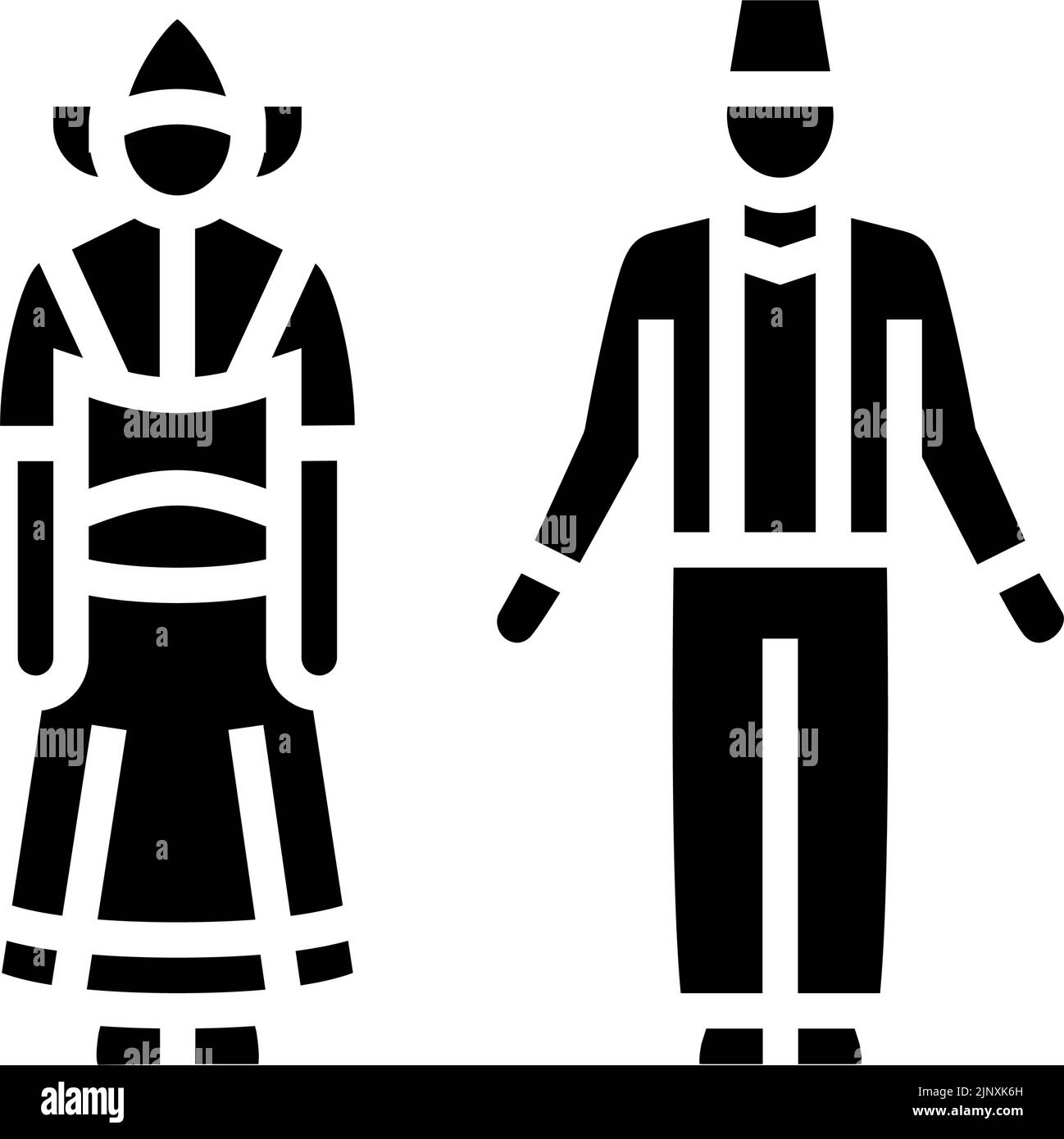 dutch national clothes glyph icon vector illustration Stock Vector ...