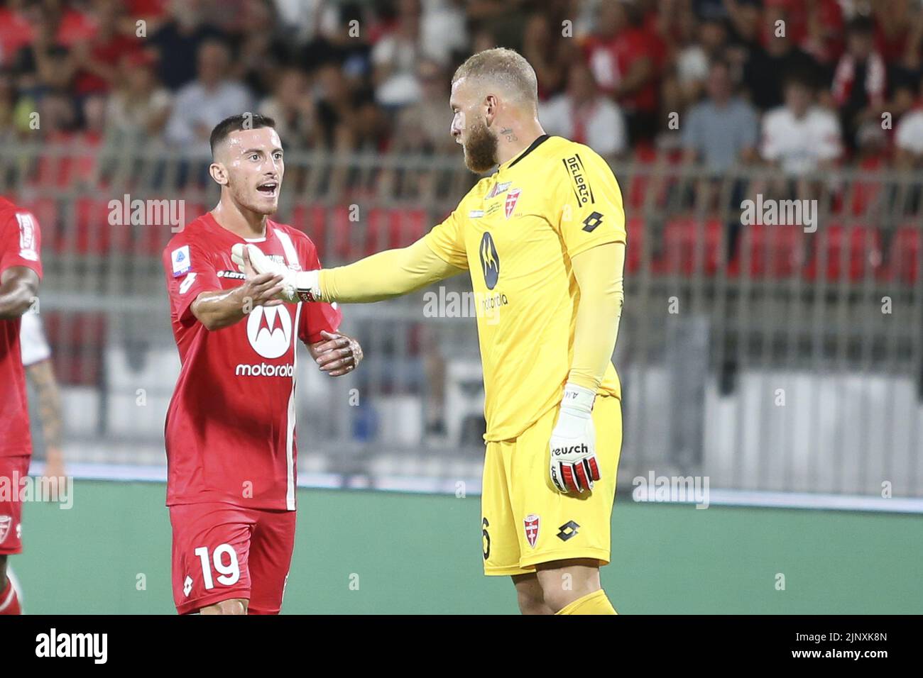 Samuele Birindelli of AC Monza and Michele Di Gregorio of AC Monza ...