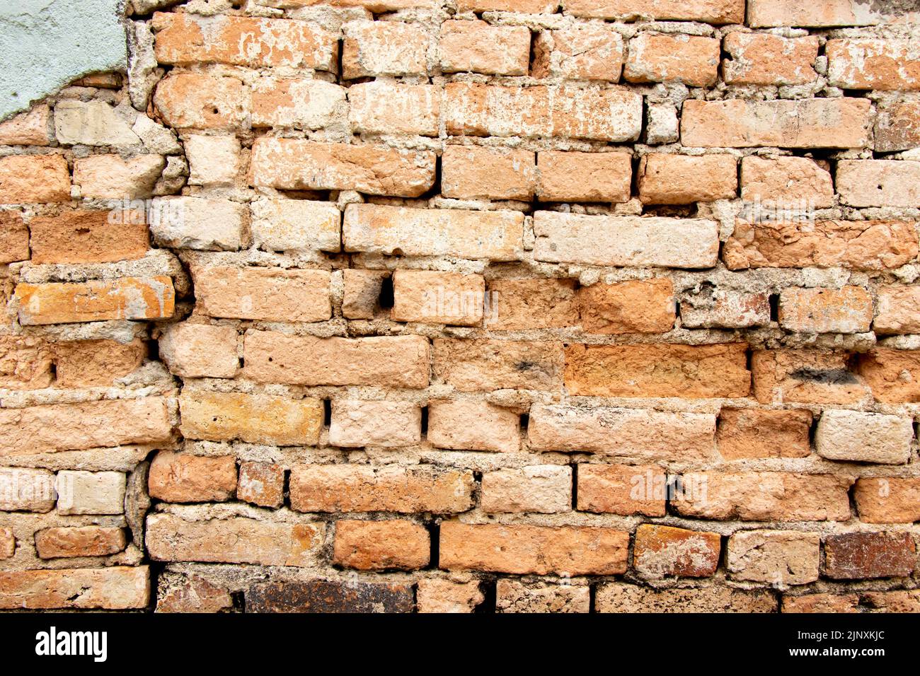 Grunge old and crack red color brick pattern wall textured background ...