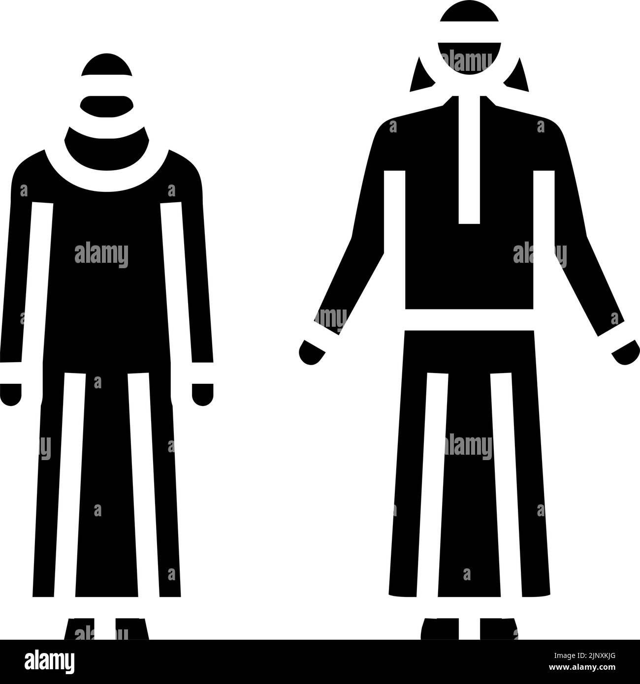 arab national clothes glyph icon vector illustration Stock Vector Image ...