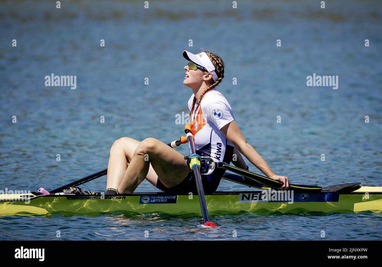 MUNCHEN - Karolien Florijn celebrates the victory after the final in ...