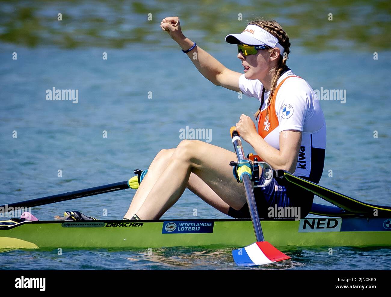 MUNCHEN - Karolien Florijn celebrates the win after the final in the ...