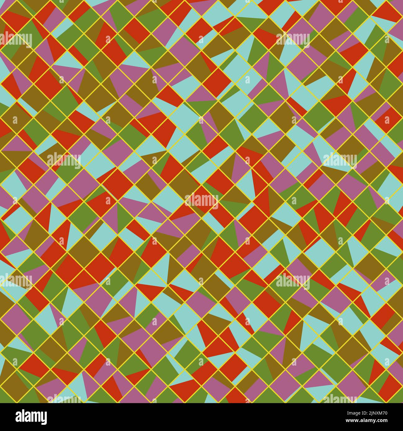 Colorised Rhombuses tiles tessellation pattern illustration Stock ...