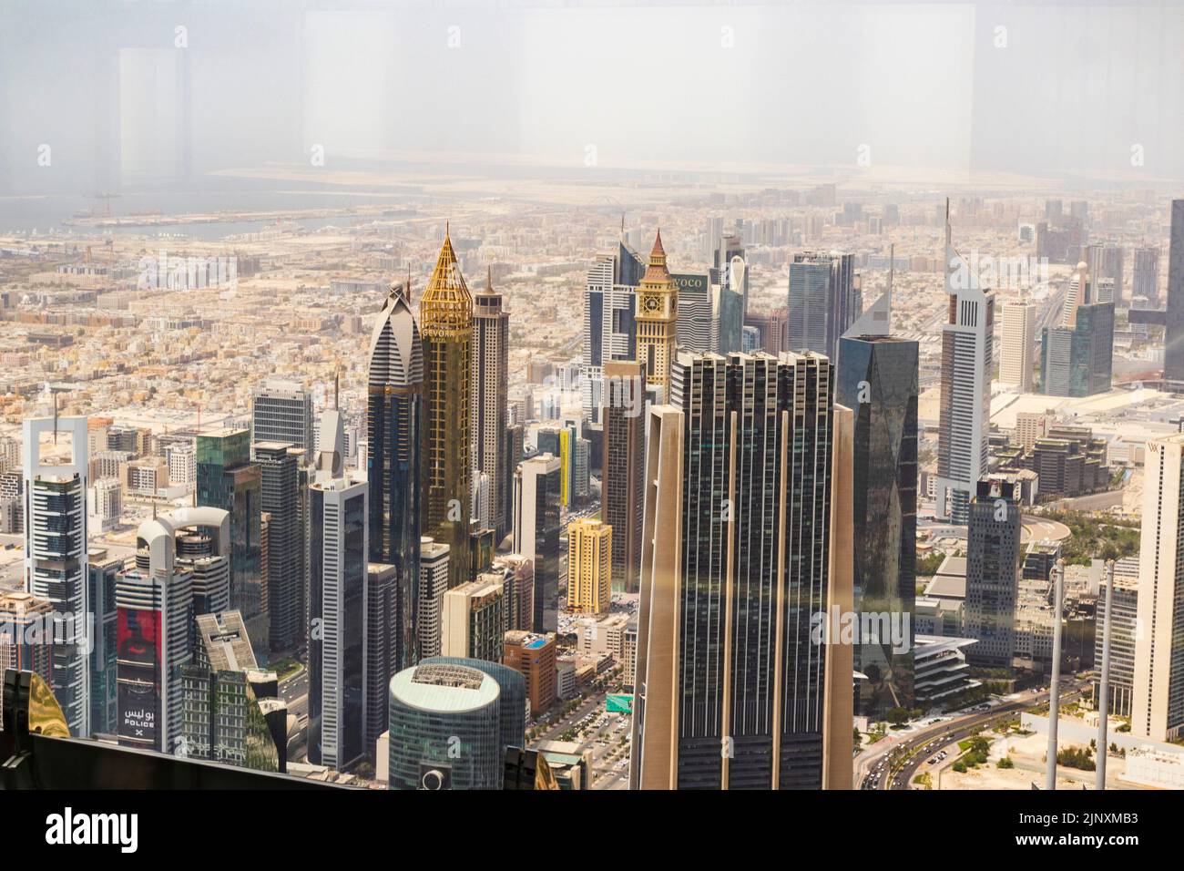 Dubai, UAE - 07.18.2021 - Areal view of main road of UAE, Sheikh Zayed ...