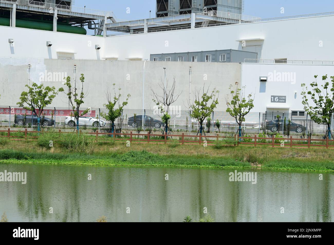 SHANGHAI, CHINA - AUGUST 13, 2022 - A Tesla Gigafactory in Shanghai ...