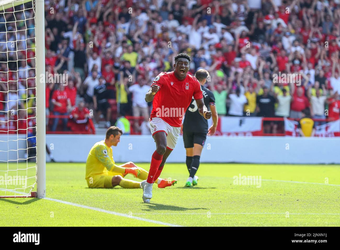 Taiwo Awoniyi #9 of Nottingham Forest celebrates his goal to make it 1 ...