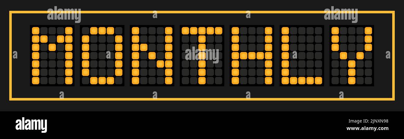 Orange color led banner in word monthly on black background Stock ...