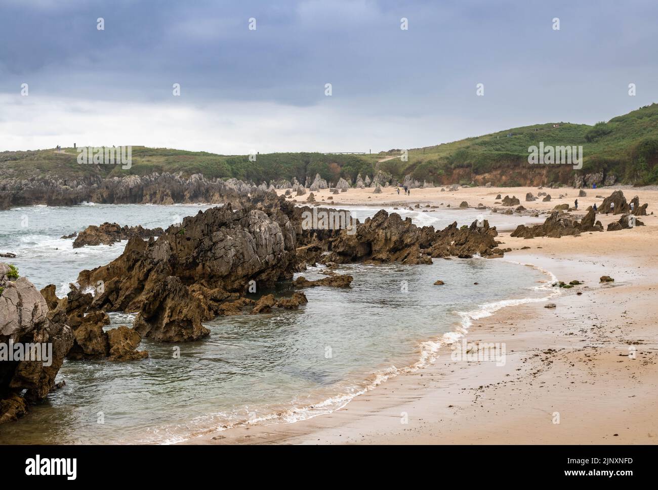 Spiky stones beach in Asturias, Spain Stock Photo - Alamy
