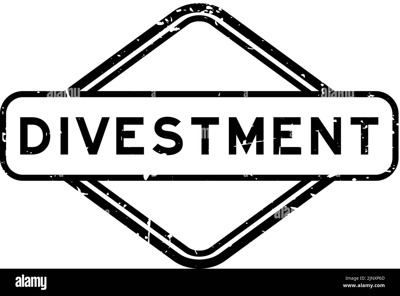 Grunge black divestment word rubber seal stamp on white background ...