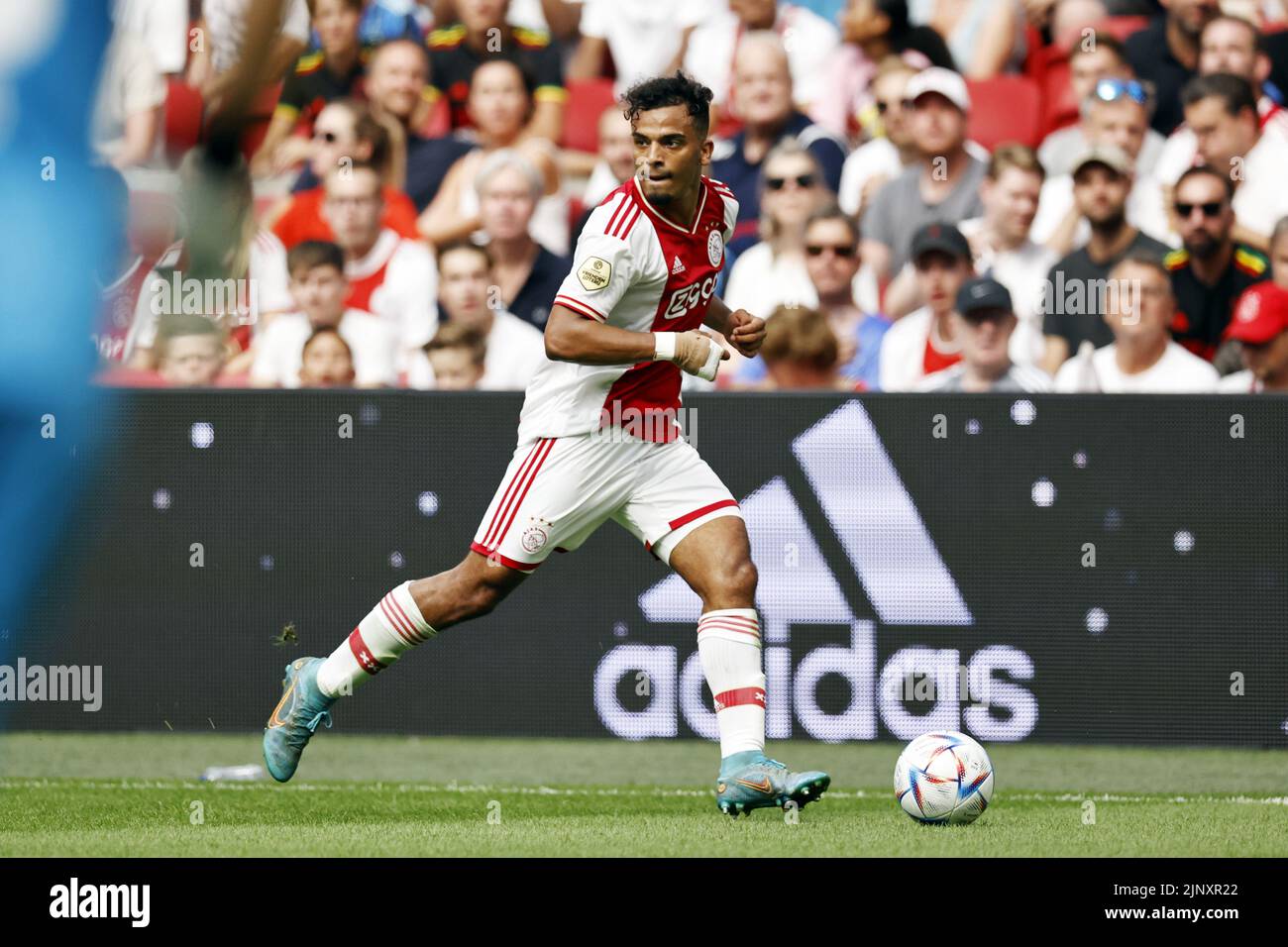 AMSTERDAM - Owen Wijndal of Ajax during the Dutch Eredivisie match ...