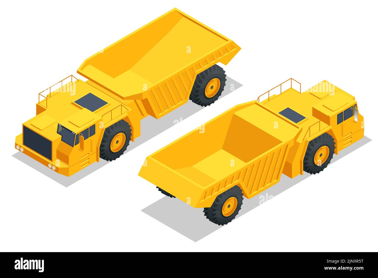 Isometric Mine dump truck, Dumper. Underground truck is a 20 metric ...