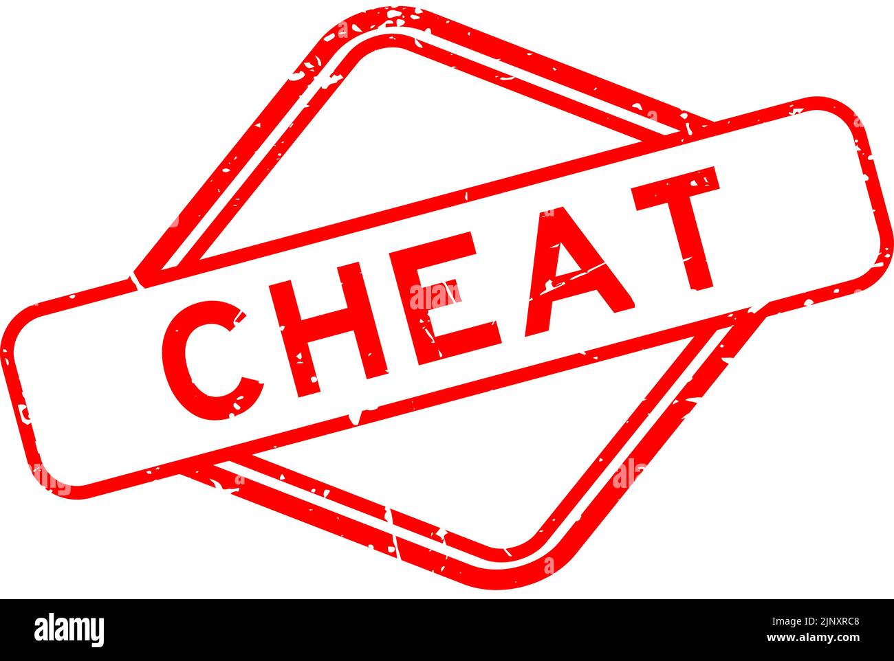 Grunge red word rubber seal stamp cheat on white background Stock Vector Image & Art - Alamy