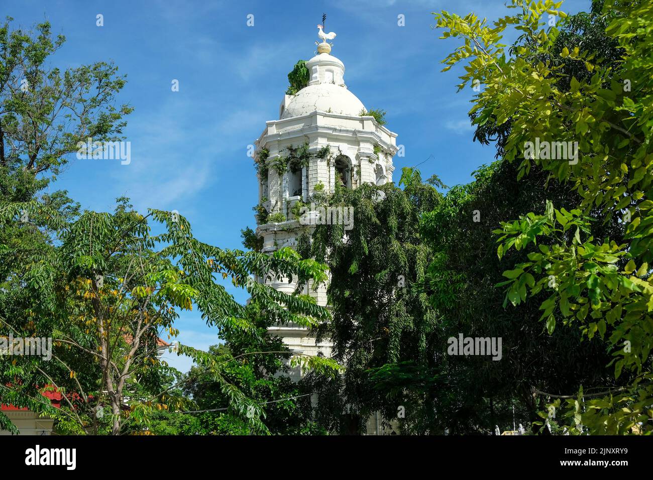Bell tower of the Metropolitan Cathedral of Saint Paul in Vigan, Luzon ...