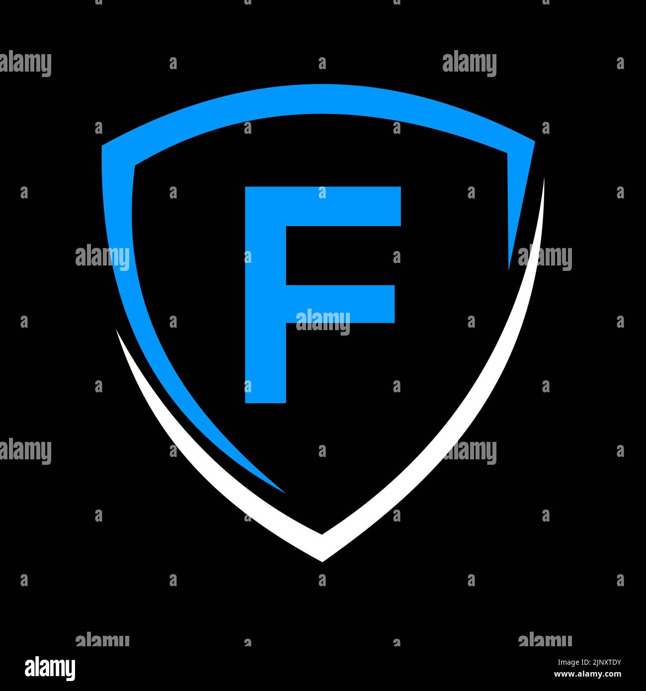 Shield Logo On Letter F Vector, Privacy icon Safe and Protection ...