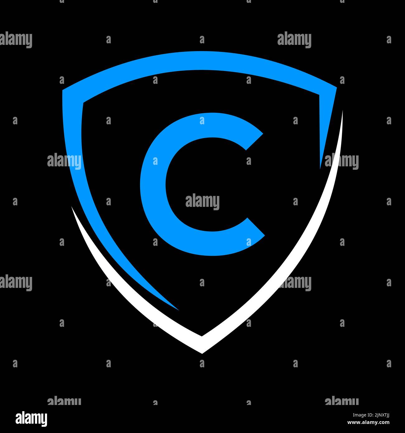 Shield Logo On Letter C Vector, Privacy icon Safe and Protection ...