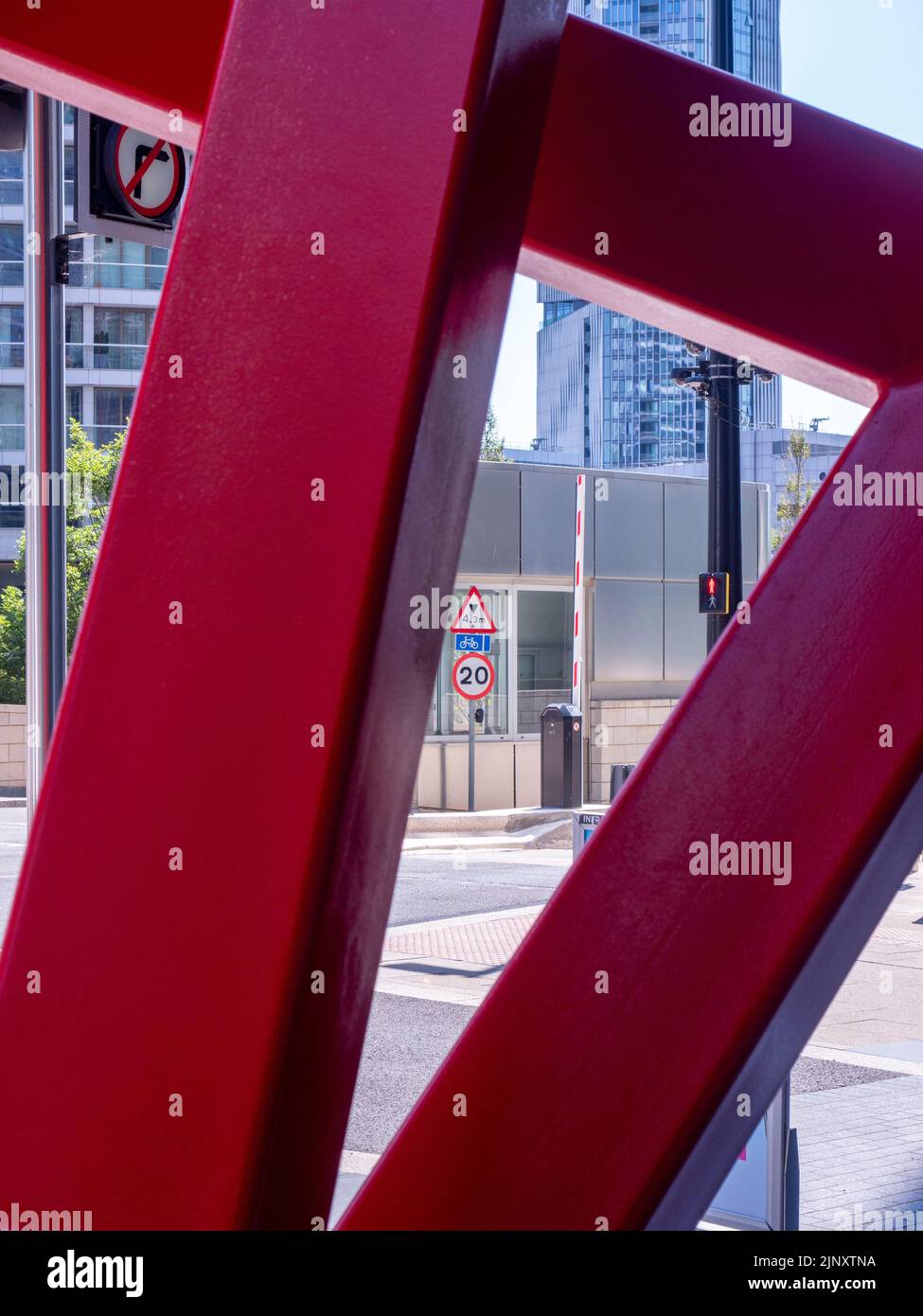 Signs Through Sculpture Stock Photo - Alamy