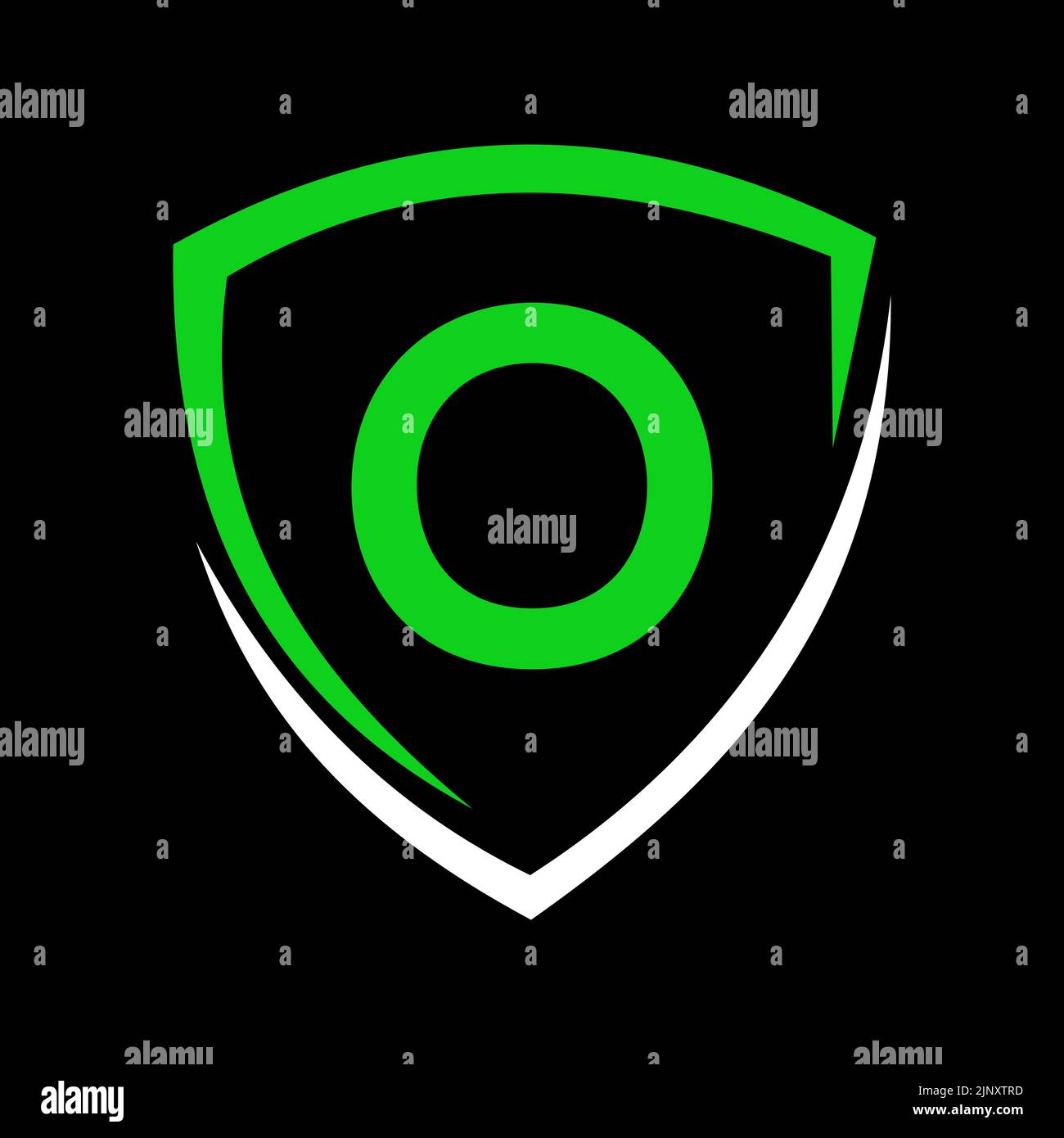 Shield Logo On Letter O Vector, Privacy icon Safe and Protection ...