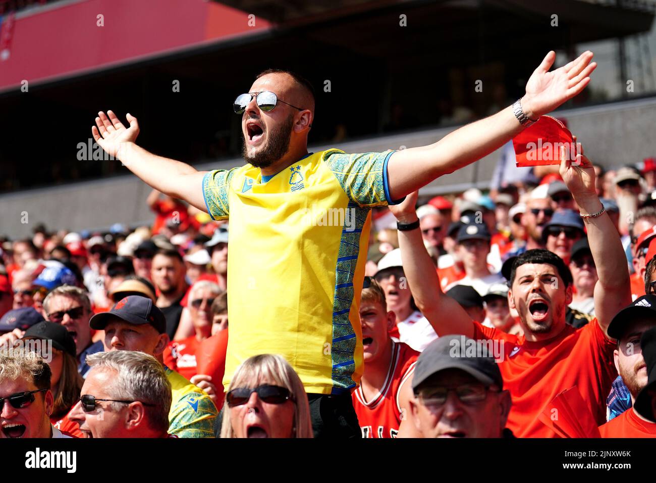 Nottingham Forest fans during the Premier League match at the City ...