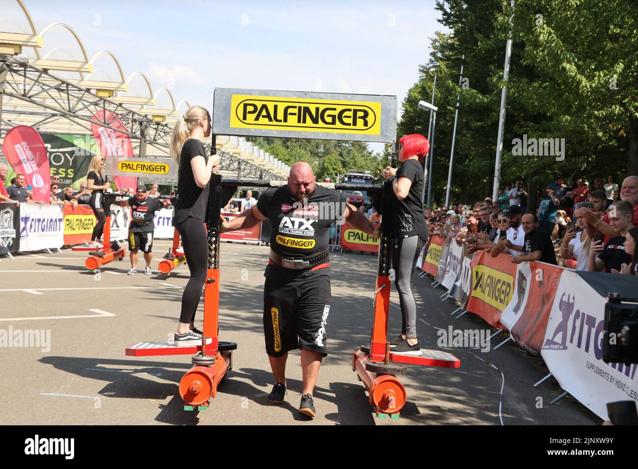 Gera, Germany. 14th Aug, 2022. The winner and thus the strongest man in ...