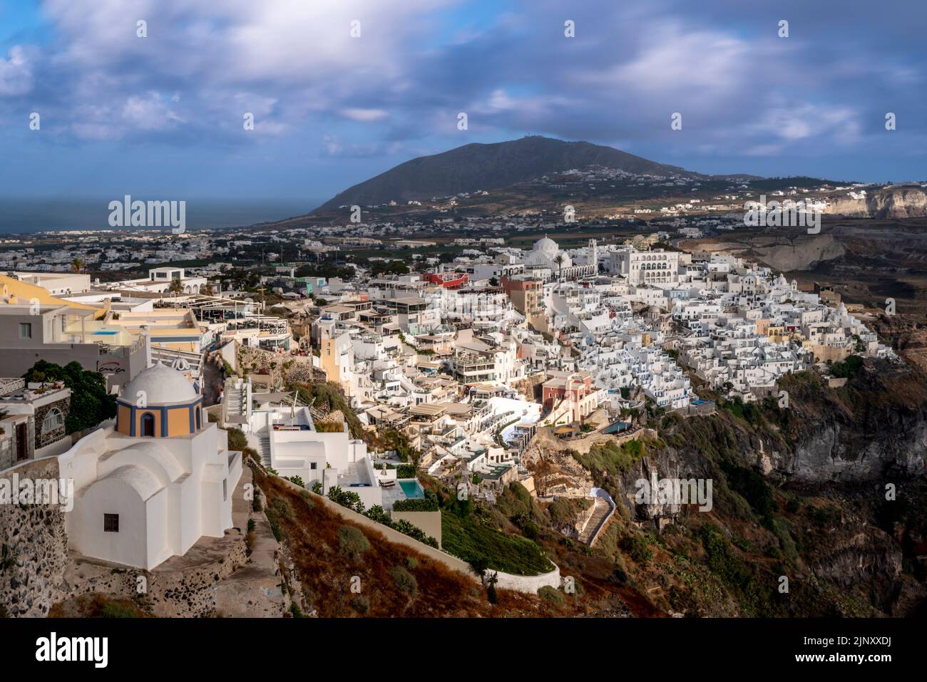 A View Of The Main Town Of Thira (Thera) On The Island Of Santorini ...